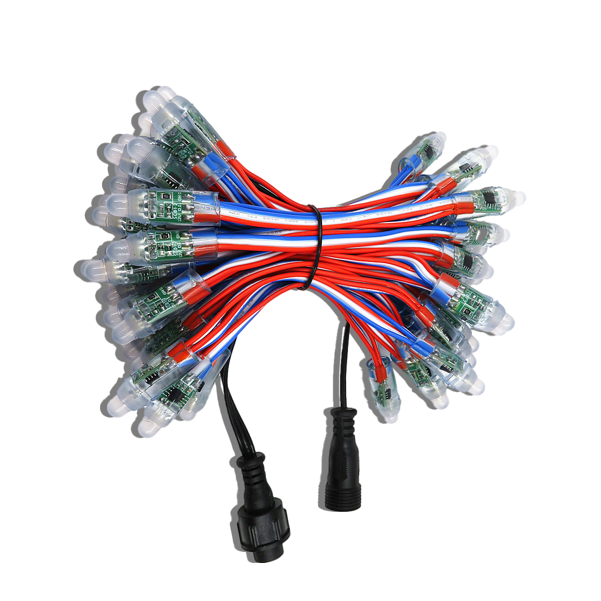 WS2811 RVB LED 12mm pixel chaîne (12V) xConnect plug | Xmas-land.de